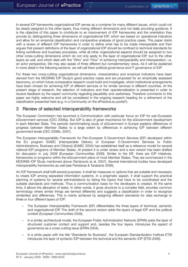 Three dimensions of organizational interoperability. Insights from ...