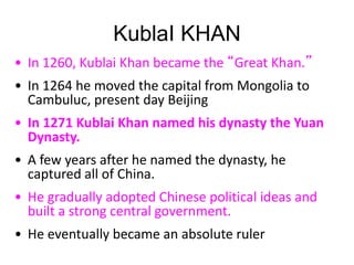 Kublai mongol e mpire [2] | PPTX