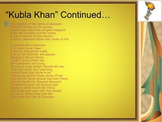 Kubla Khan a fantastic poem by Samuel taylor .ppt