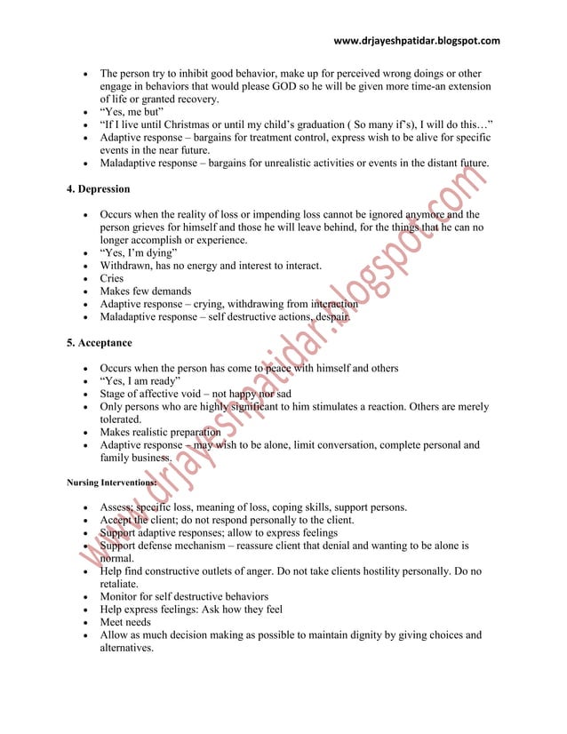 Kubler ross stages of dying -grief | PDF