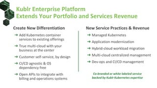 Kublr for cloud and managed service providers | PPT