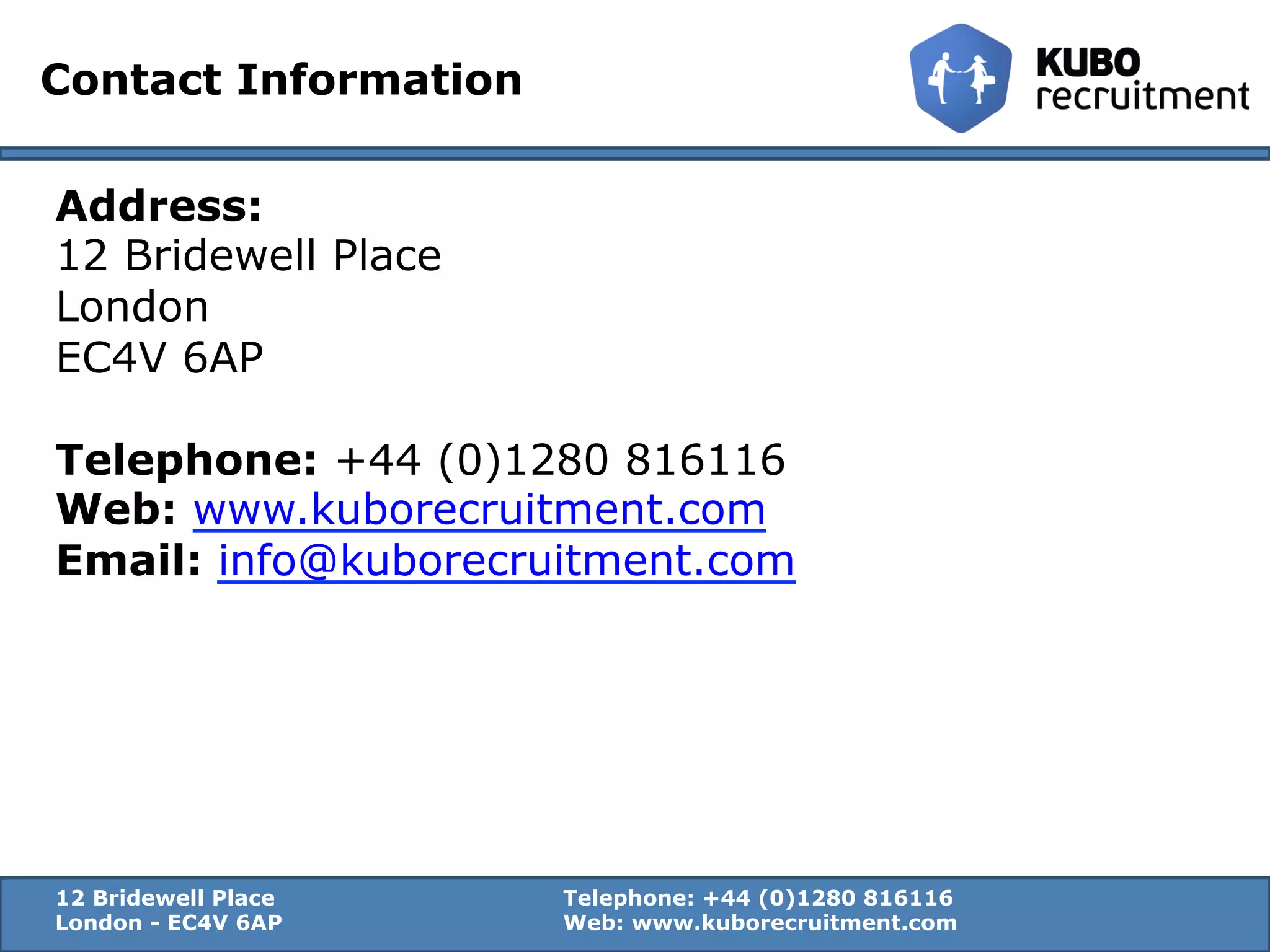 Kubo Recruitment Team Bios | PDF