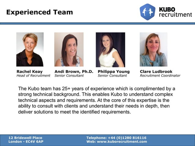 Kubo Recruitment Team Bios | PPT