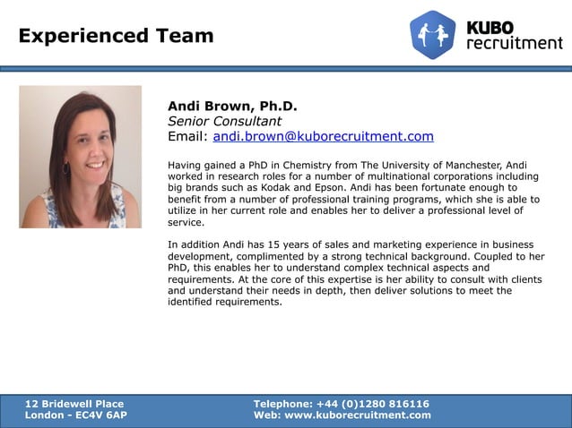 Kubo Recruitment Team Bios | PPT