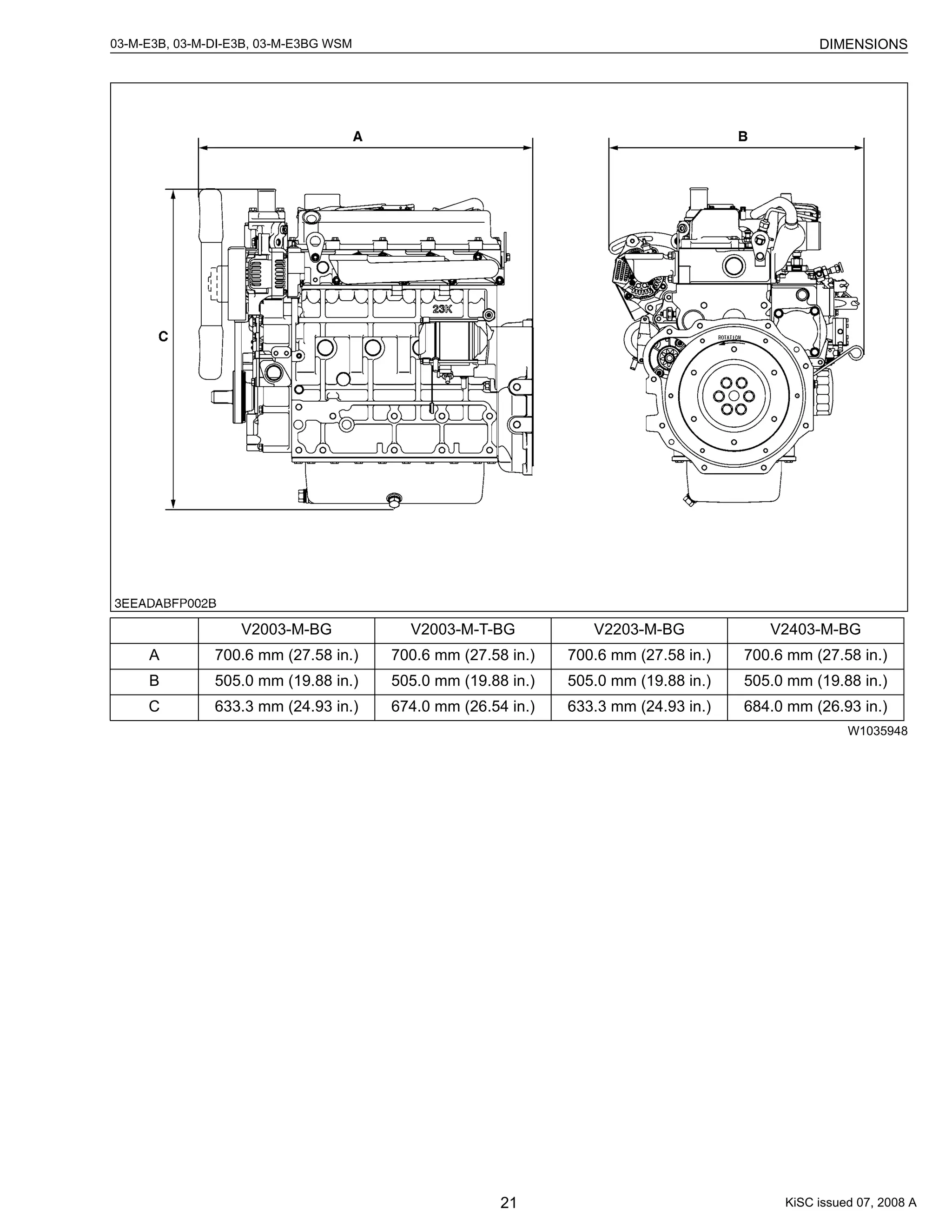 Kubota 03 m-e3 bg series diesel engine service repair manual | PDF