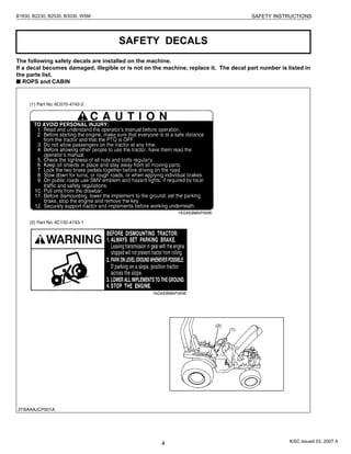 Kubota b1820 b2230 b2530 b3030 tractor workshop manual | PDF | First ...