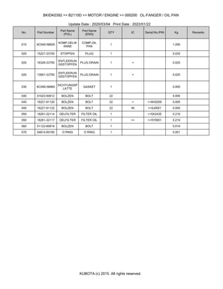 Kubota B2110D Tractor Parts Catalogue Manual (Publishing ID BKIDK0392).pdf