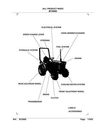 Kubota b7200 d tractor parts catalogue manual | PDF