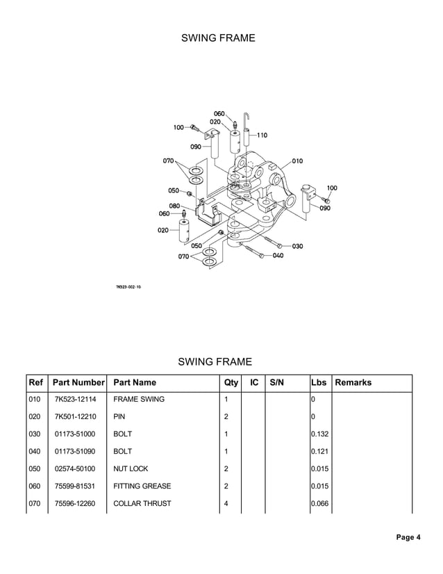 Kubota bt820 backhoe parts catalogue manual | PDF | Books and Literature