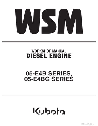 Kubota d1105 e4 bg diesel engine service repair manual | PDF
