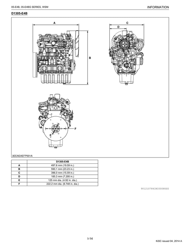 Kubota d1105 e4 bg diesel engine service repair manual | PDF