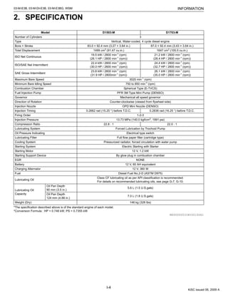 Kubota d1703 m diesel engine service repair manual | PDF