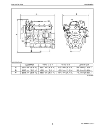 Kubota d1803 m-di diesel engine service repair manual | PDF