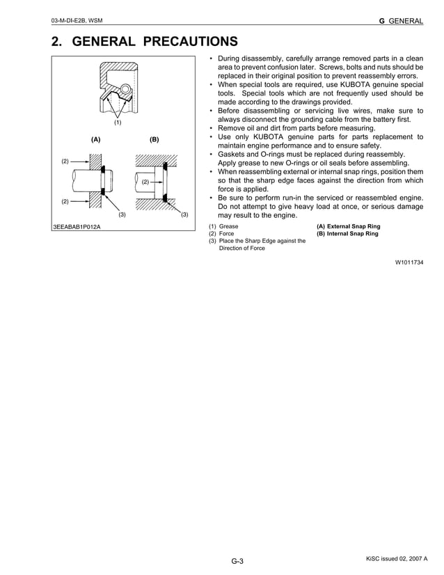 Kubota d1803 m-di diesel engine service repair manual | PDF