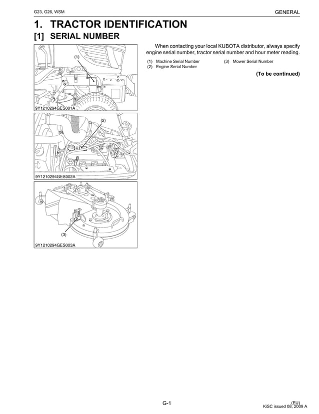 Kubota g23 ride on mower service repair manual | PDF