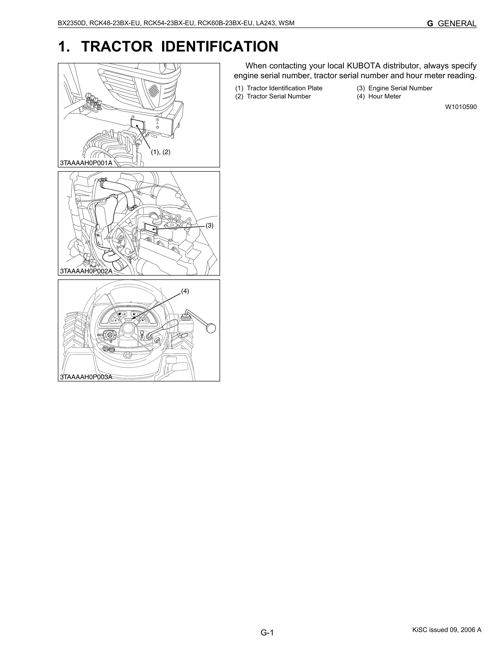 Kubota la243 tractor service repair manual | PDF