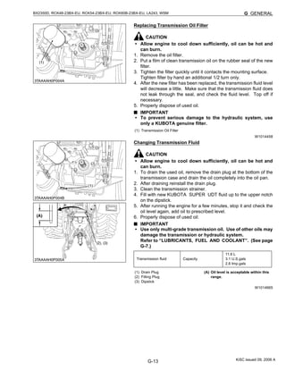 Kubota la243 tractor service repair manual | PDF