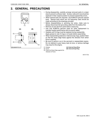 Kubota v3300 t-e2 b diesel engine service repair manual | PDF