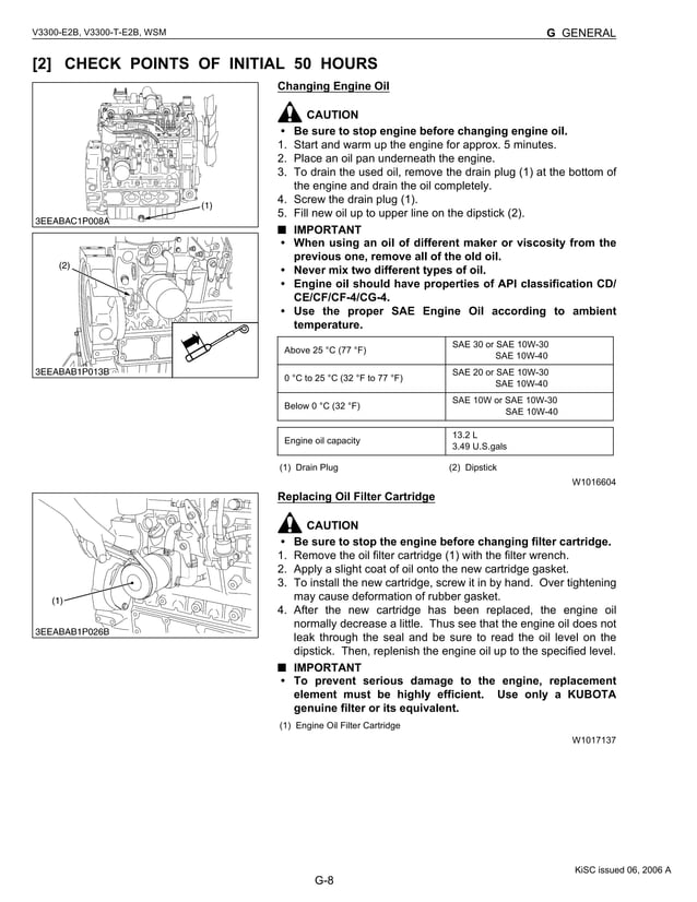 Kubota v3300 t-e2 b diesel engine service repair manual | PDF