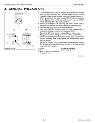 Kubota v3600 e3 b diesel engine service repair manual | PDF
