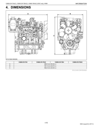 Kubota v3800 cr-te4 c diesel engine service repair manual | PDF