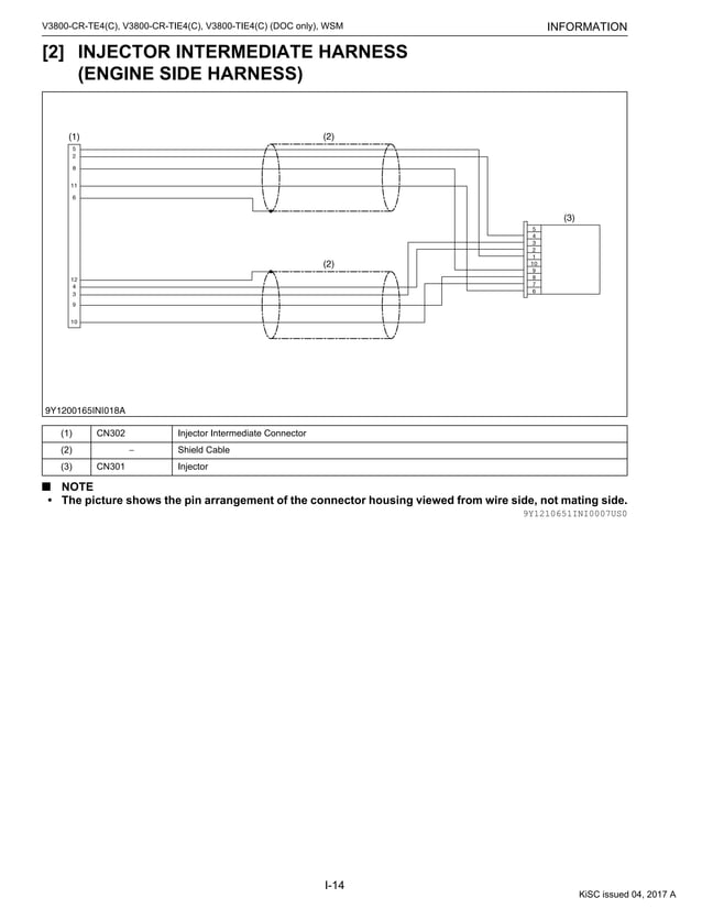 Kubota v3800 cr-te4 c diesel engine service repair manual | PDF