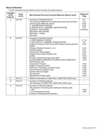 Kubota v3800 cr-te4 diesel engine service repair manual | PDF