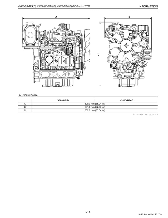 Kubota v3800 cr-tie4 c diesel engine service repair manual | PDF