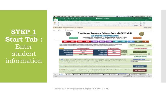 XBASS v2.1 data entry steps | PPT