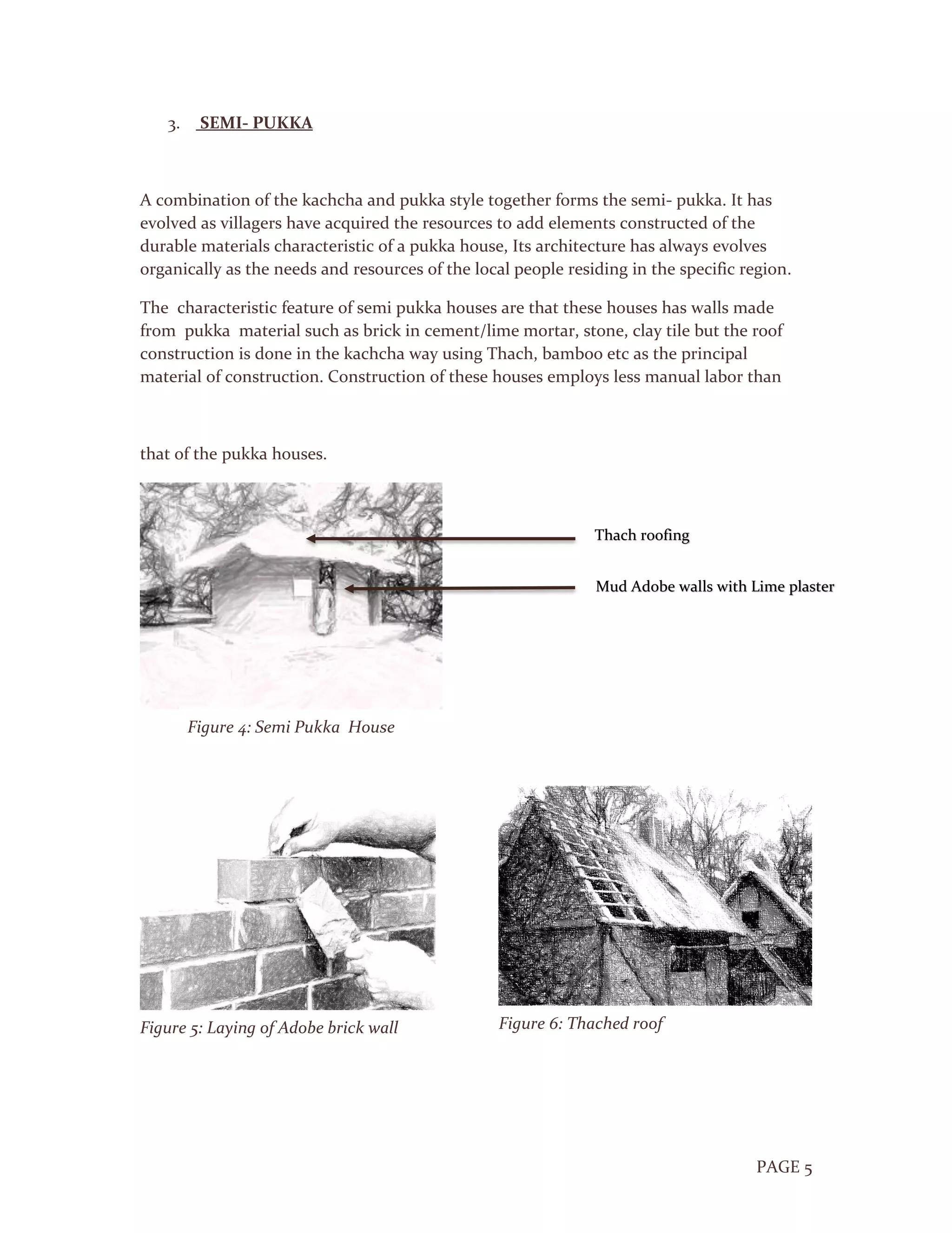 VERNACULAR ARCHITECTURE- Kuchcha,pukka, semi pukka houses | PDF