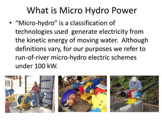 Kuching | Jan-15 | Electricity Supply from Micro Hydro for Rural ...