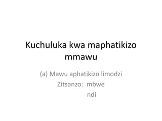 Kuchuluka kwa maphatikizo mmawu | PDF