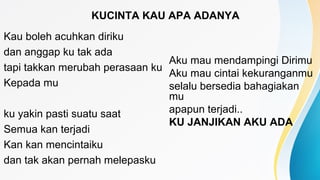 Kucinta kau apa adanya | PPT