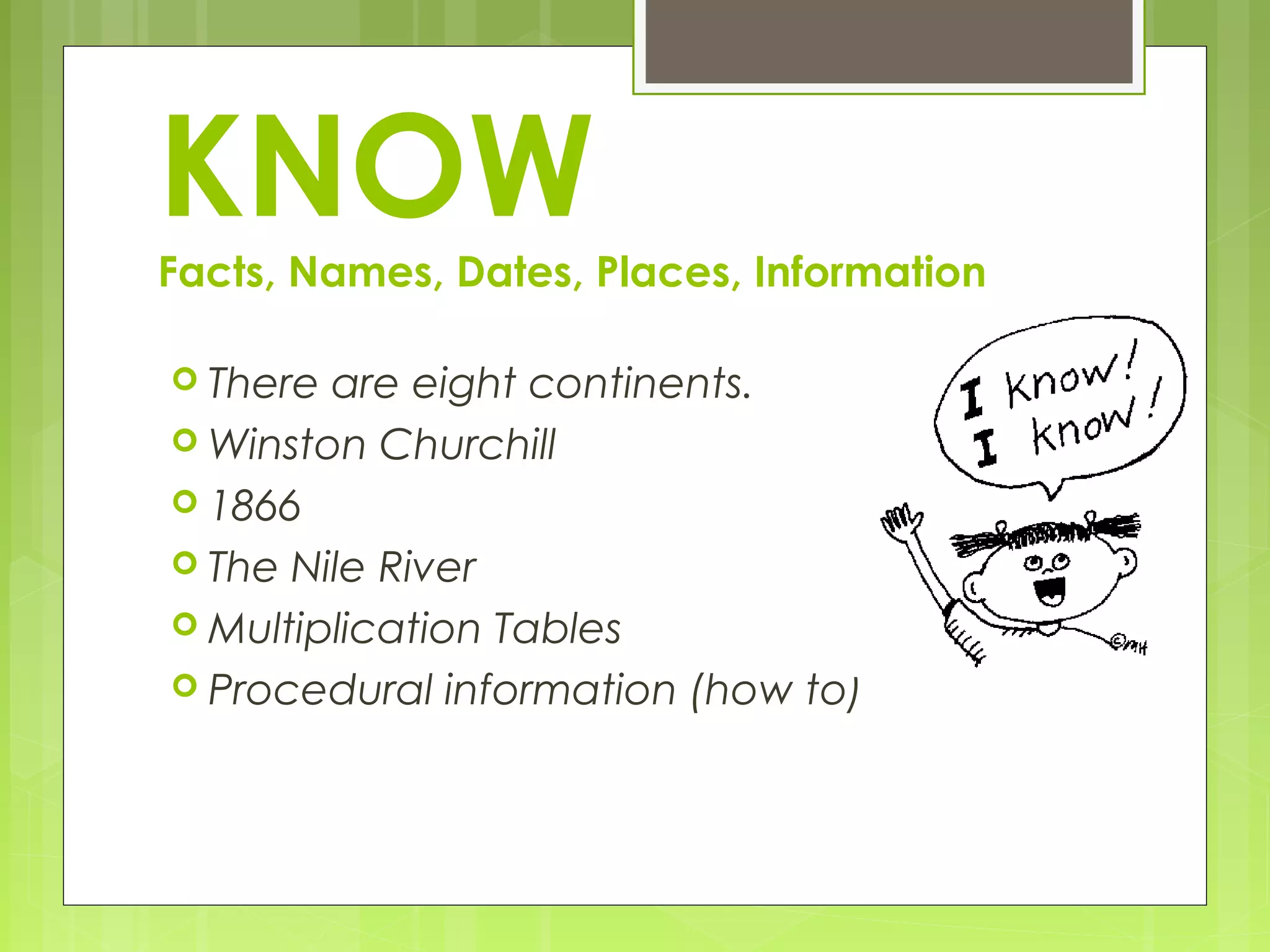 Know Understand Do | PPT