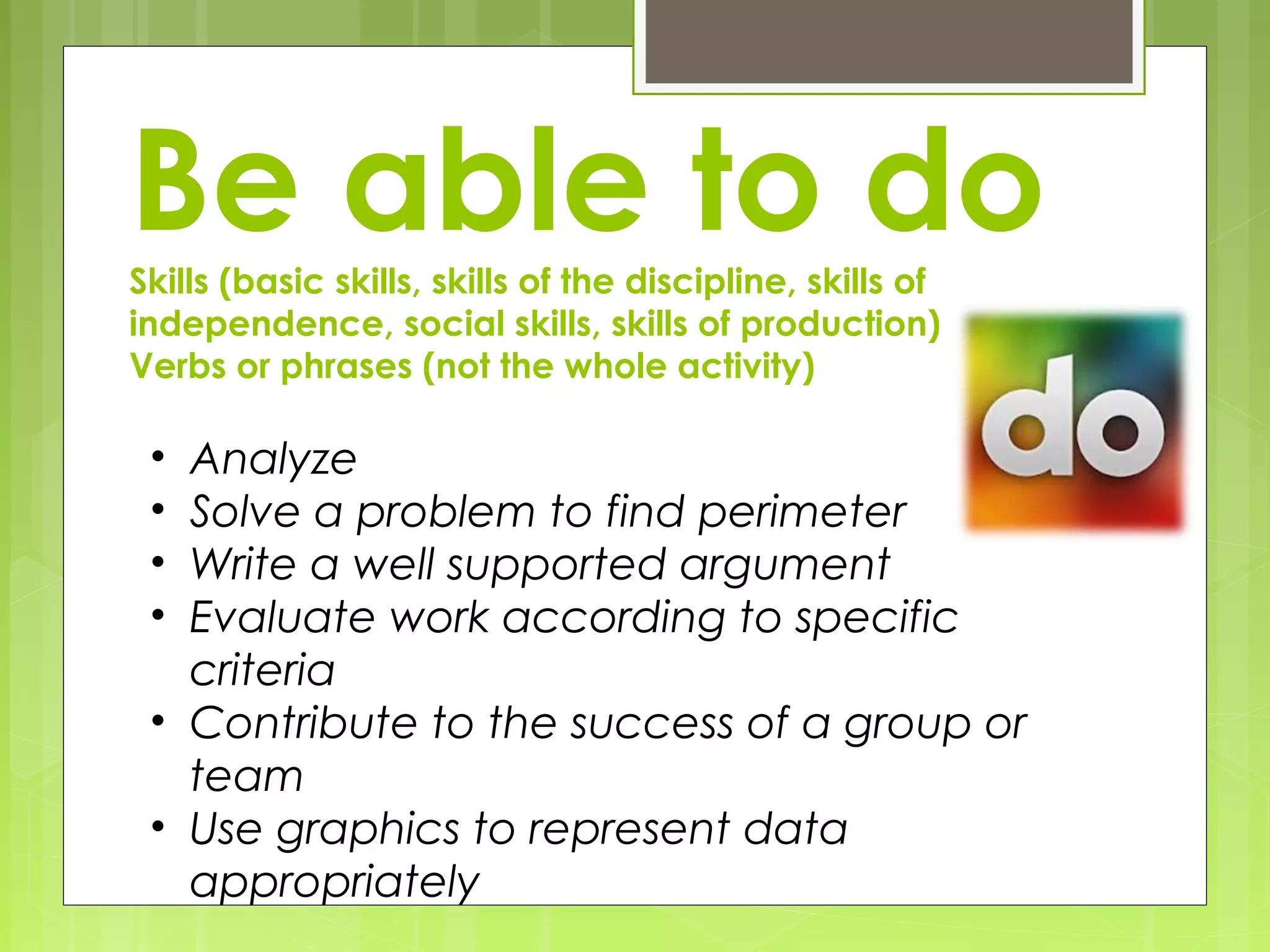 Know Understand Do | PPT