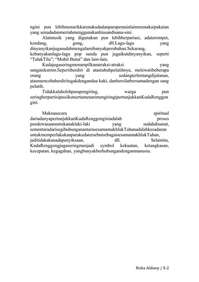 Kuda renggong | DOCX