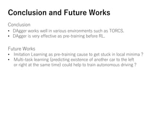 Imitation Learning for Autonomous Driving in TORCS | PDF
