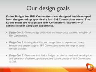 Kudos Badges for IBM Connections - Driving User Adoption | PPT