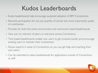 Kudos Badges for IBM Connections - Driving User Adoption | PPT