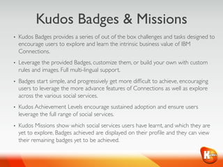Kudos Badges for IBM Connections - Driving User Adoption | PPT