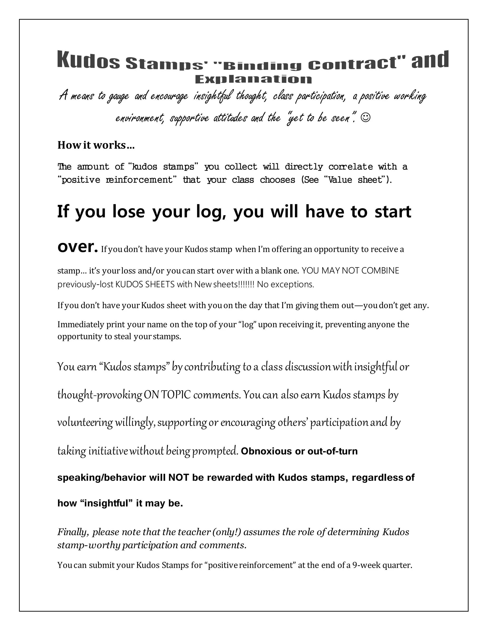 Kudos (explanation) | PDF