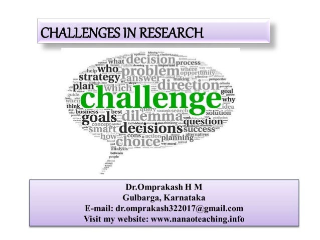 Kud PPT.05.02.2015 challenges in research by Dr.Omprakash H M