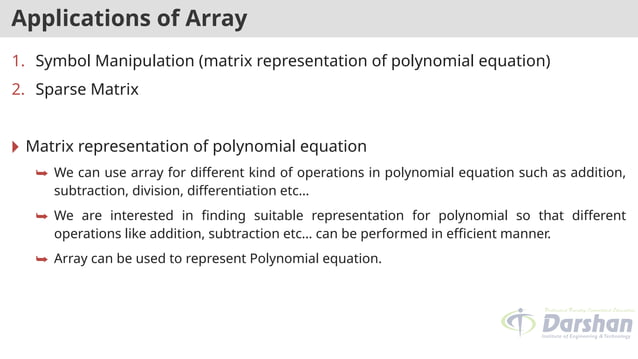 Data strutcure and annalysis topic array | PPT