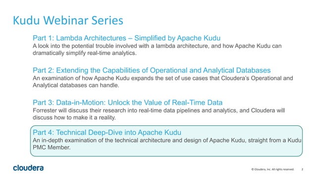 Apache Kudu: Technical Deep Dive | PPT