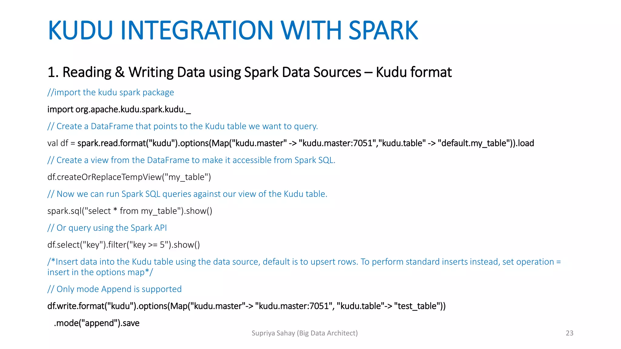Kudu Deep-Dive | PPT