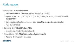 Kudu Cloudera Meetup Paris | PDF
