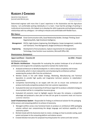 Kudzayi chiwoko cv | PDF