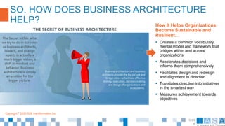 Leveraging Business Architecture to Build a Sustainable and Resilient ...