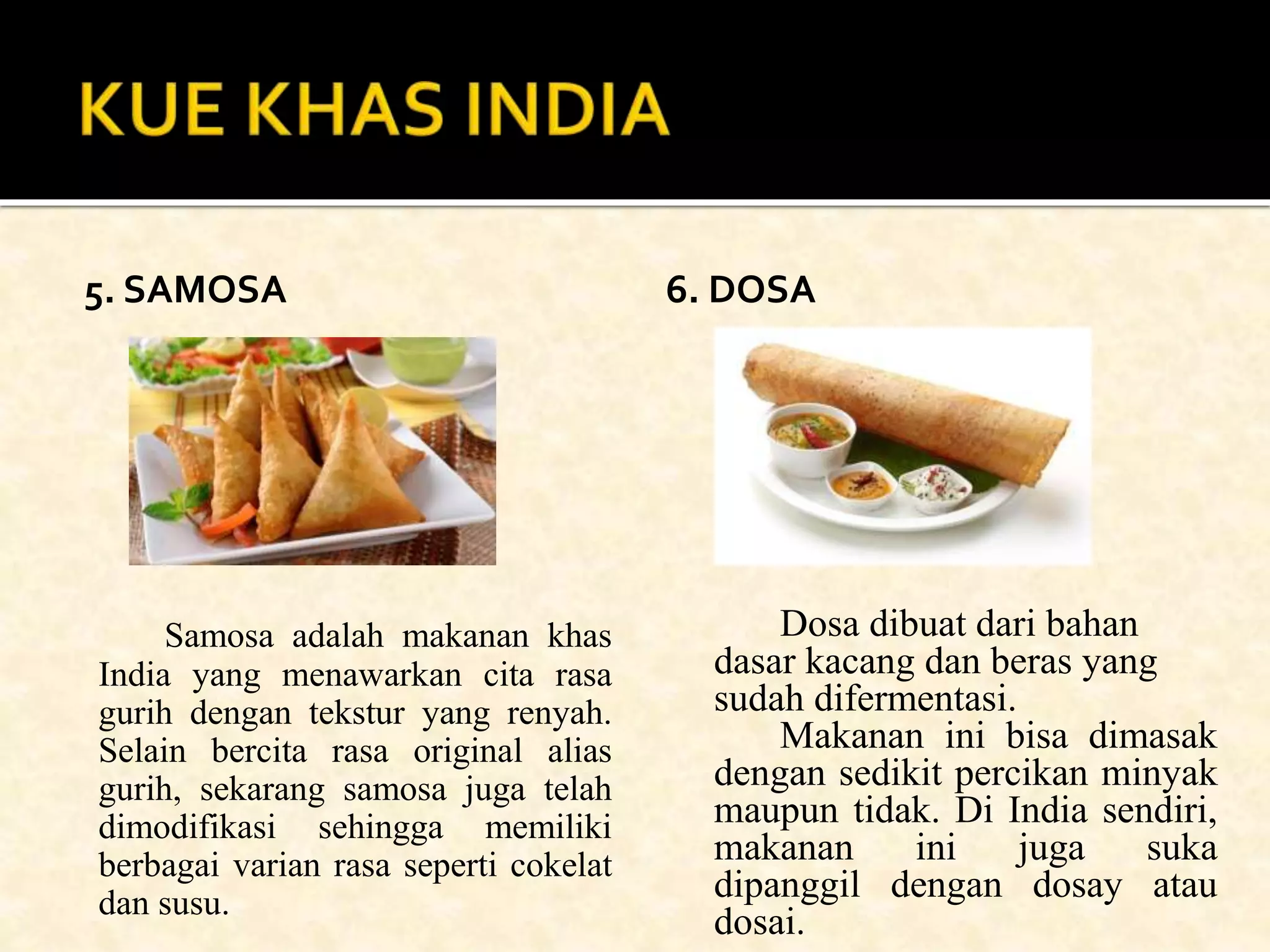 Kue dan Minuman khas india | PPT