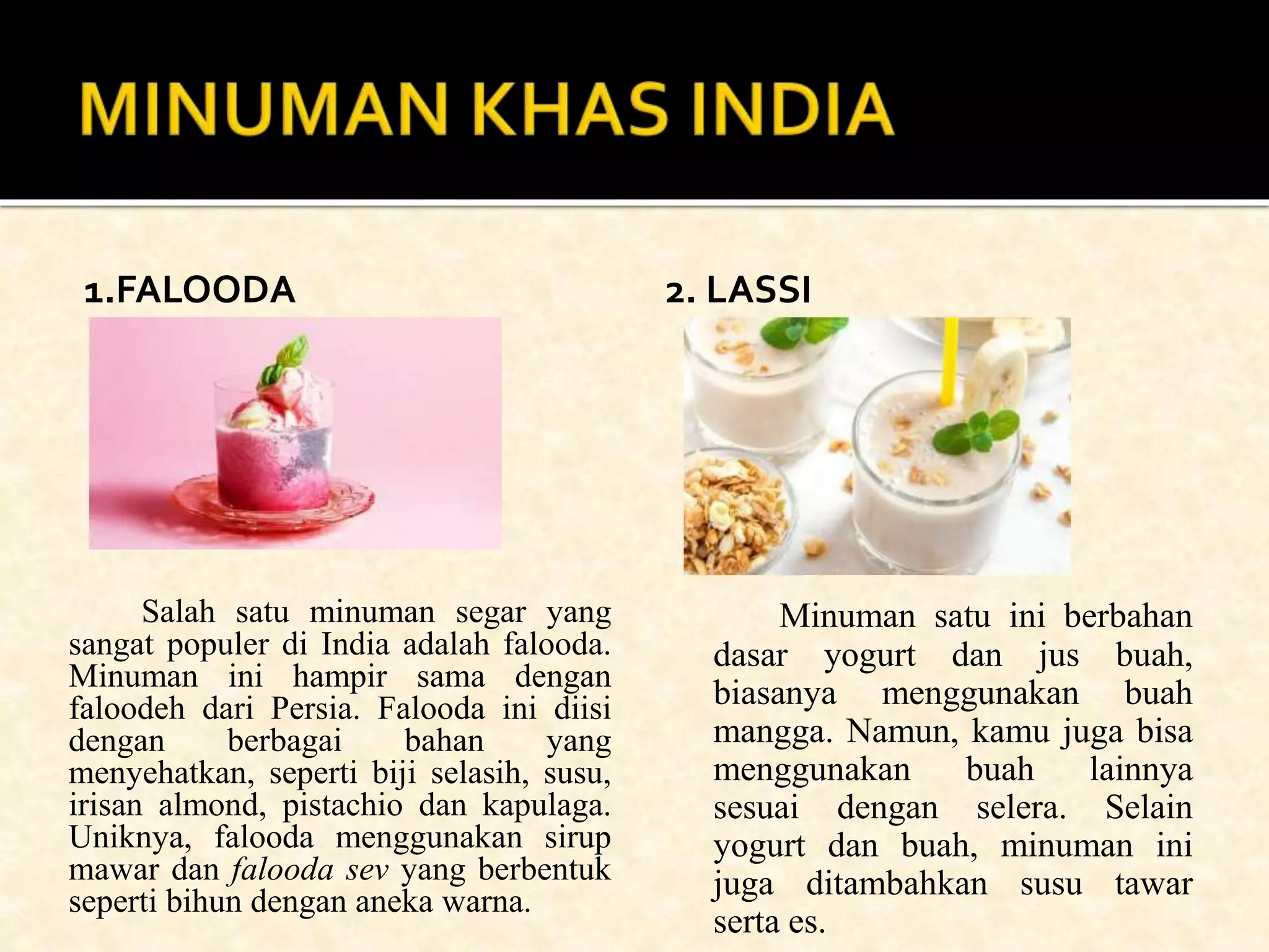 Kue dan Minuman khas india | PPT